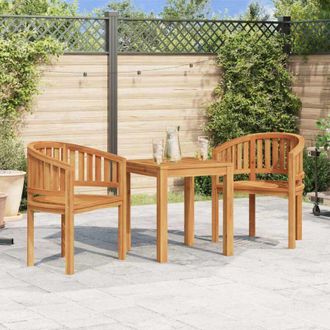 vidaXL Bananenst&uuml;hle 2 Stk. Massivholz Teak Vidaxl
