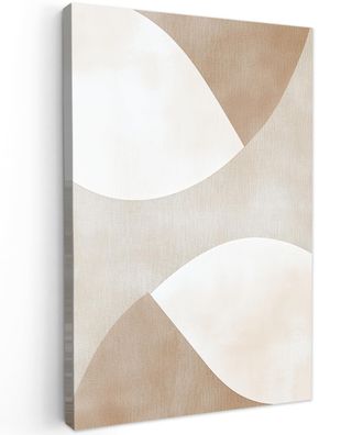 MuchoWow © Bilder Groß 80x120 cm XXL Wohnzimmer Deko Modern Wandbild Kunstdruck auf Leinwand Bild Schlafzimmer über Bett Room Decor Geschenke Braun - Japandi -