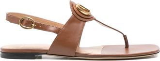 Valentino Garavani Sandalen - Sandals Leather Brown - Gr. 37,5 (EU) - in Braun - f&uuml;r Damen