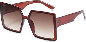 Generic Lunettes De Soleil Carr&eacute;es &Agrave; Grande Monture For Hommes, For Les Vacances, D&eacute;placements, Le Sport, For Femmes(Brown)