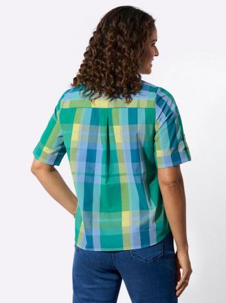 Witt Klassische Bluse Karo-Bluse Kurzarm