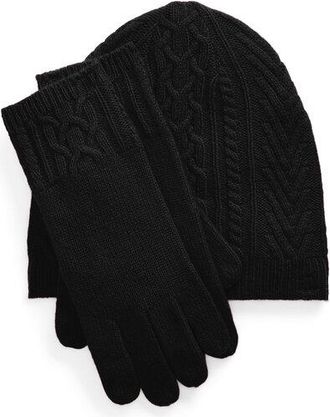 Lauren Ralph Lauren Set M&uuml;tze und Handschuhe 454960056002 Schwarz