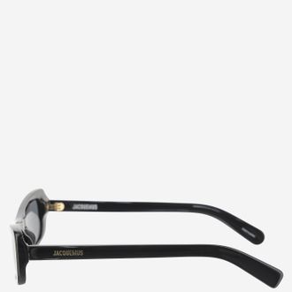 Jacquemus Womens Sunglasses With Logo Detail Black Nylon
