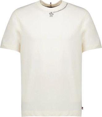 Moncler Baumwoll-T-Shirt - - Tops - Herren - Beige - S