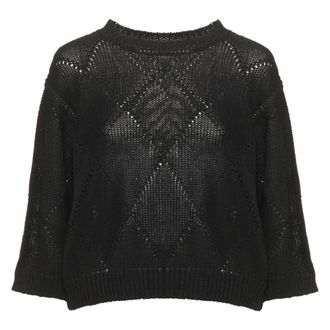 PESERICO Damen, Strickwaren, Schwarzk, LGr&ouml;&szlig;e