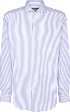 Dell'Oglio Homme, Chemises, Bleu, Taille: 3XL Chemise &agrave; Manches Longues avec Fines Rayures
