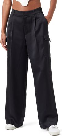 DKNY Womens Cargo Trousers Casual Pants, Black, 36