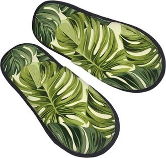 Generic Feuilles De Palmier Tropicales DHawa&iuml; Unisexe Pantoufles Doux Slippers Chaud Chaussons Pour Int&eacute;rieur Ext&eacute;rieur Hiver L