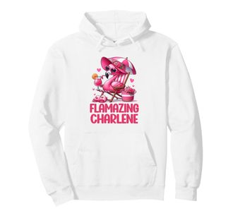 BDAZ Flamazing Charlene Pink Flamingo Tropical Beach Trip Damen Pullover Hoodie