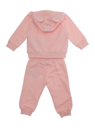 Moschino Unisex Hooded Jumpsuit Baby Pink Cotton Tracksuit Sets