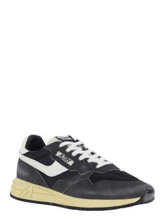 Autry Mens Low Top Sneakers Reelwind Black Nylon Trainers