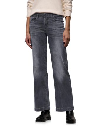 Street One Wide Leg Jeans Steel Grey Washed 28