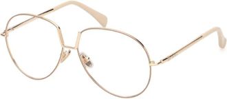 Max Mara unisex, Accessoires, Beige, Taille: 57 MM Round Optical Frame