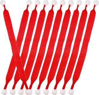 BESPORTBLE 20 Stück Kleiner Weihnachts Puppenschals aus Weichem Strick Rote Miniaturschals für Stoffpuppen Schneemänner Festliche Deko für Zuhause