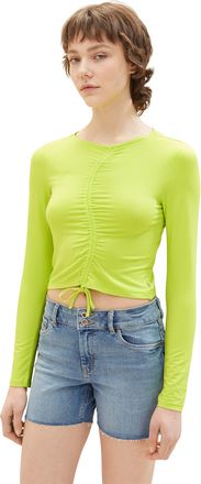 Tom Tailor Longsleeve T-Shirt Damen 1035391, 24702 - Neon Lime, XXL