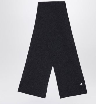 K-Way Etienne black wool scarf