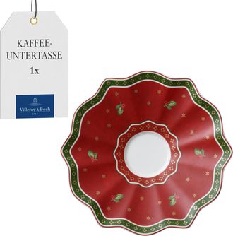 Villeroy & Boch Toys Delight Rote Untertasse, 16,5 cm, Premium Porzellan