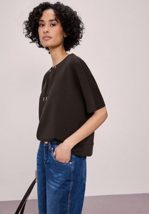 Street One T-Shirt mit U-Boot-Ausschnitt