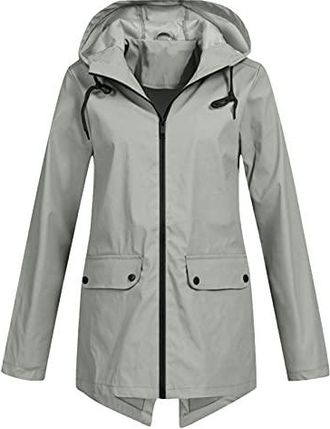 Generic Veste de course l&eacute;g&egrave;re et imperm&eacute;able pour femme - Grandes tailles - Capuche imperm&eacute;able - Veste de transition respirante - Trench - Coupe-vent - Vest
