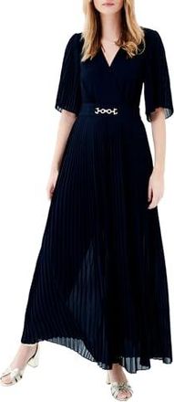 Caroll Pantalon combinaison encolure cache-coeur marine 34