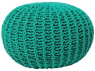 Beliani Moderner Pouf in Smaragdgr&uuml;n 52 x 35 cm Conrad II
