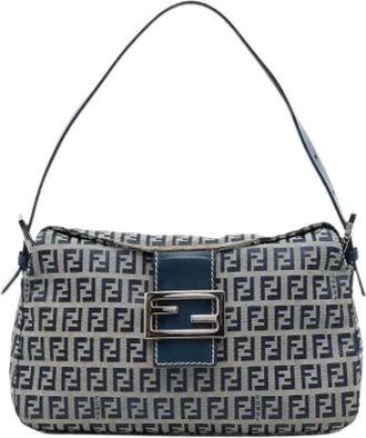 Fendi Sac Bandouli&egrave;re Baguette Pr&eacute;-poss&eacute;d&eacute; - Femme - Pre-owned - Bleu - Taille: ONE Size