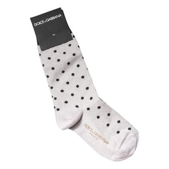 Dolce & Gabbana Viscose Stretch Dotted Socks - - Accessories - Damen - Grau - ONE SIZE