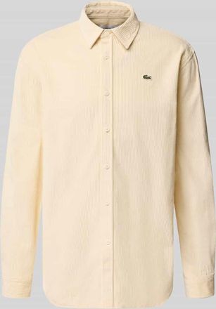Lacoste Regular Fit Cordhemd mit Logo-Applikation
