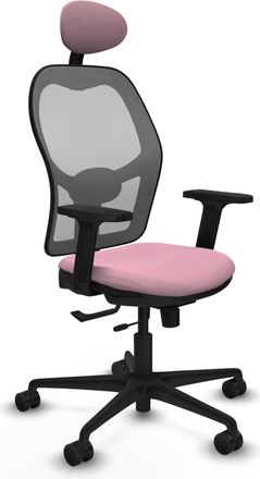 Piqueras y Crespo Schreibtischstuhl mit Rollen in Rosa Jorquera mit 2D-Armen, h&ouml;henverstellbarer Lendenwirbelst&uuml;tze und festem Kopfteil, ausgestattet mit Syncro/Traslac