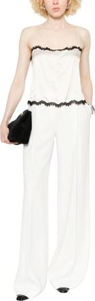 Ermanno Scervino Femme, Pantalons, Blanc, Taille: 34 FR Wide Pantalons