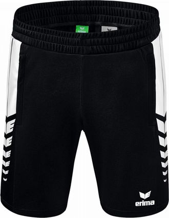 Erima Unisex Kinder Six Wings Kurze Short (1152218), schwarz/weiß, 128