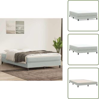 vidaXL vidaXL Boxspringbett ohne Matratze Hellgrau 160x220 cm Samt