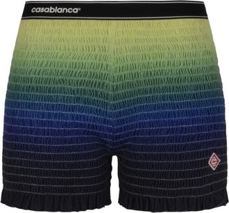 Casablanca Femme, Shorts, Multicolore, Taille: 40 FR Gradient Shirred Shorts