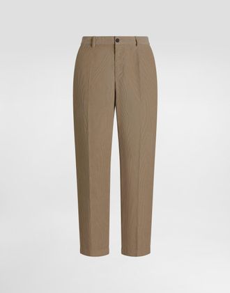 Dolce & Gabbana St&uuml;ckgef&auml;rbte Hose Aus Samt - Mann Hosen Und Shorts Beige 50