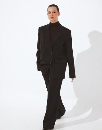 NA-KD Pantalon de costume &agrave; taille basse - Noir