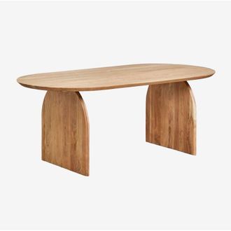 Sklum Sklum - Table à manger ovale en bois dacacia (200x100 cm) Bedum