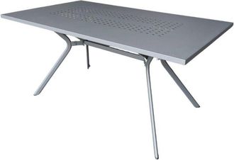Altobuy Altobuy - beraka - Table de jardin en acier gris trait&eacute; anti-corrosion