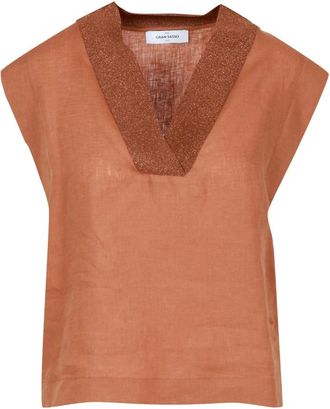 Gran Sasso Femme, Blouses et Chemises, Brun, Taille: 38 FR Gran Sasso Camel