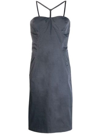 Versace robe bustier mi-longue - Gris