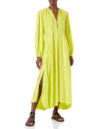 HUGO BOSS Womens Kisaka Dress, Bright Yellow735, Regular fit