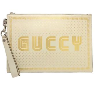 Gucci Pre-owned Cuir sacs-gucci - Femme - Pre-owned - Beige - Taille: ONE Size
