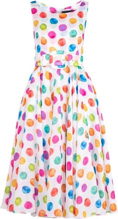 Samantha Sung Femme, Robes, Multicolore, Taille: 42 FR Aster Robe Aquarelle &agrave; Pois