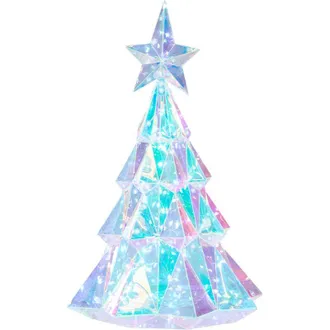 Beliani Beliani - D&eacute;coration de No&euml;l LED en forme de sapin - &Eacute;clairage multicolore - Dimensions 40x26x26 cm - Interrupteur marche/arr&ecirc;t