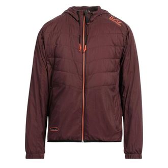 Emporio Armani Ea7 Leichte Bomberjacke Mit Kapuze In Zartbitterschokoladenbraun