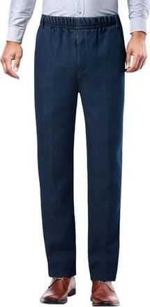Generic Jean Homme Jeans Homme Pantalon en Jean Automne Hiver Doubl&eacute; Polaire Taille &Eacute;lastique Haute - Chaleur, Confort Et Maintien Optimal