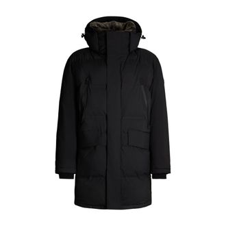 Strellson Homme, Manteaux, Noir, Taille: XL Parka avec poches doubles et col amovible