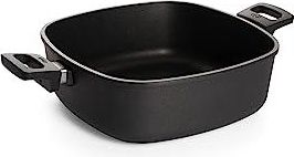 Woll Nowo Titanium Kasserolle viereckig, 28 x 28 cm, 10 cm hoch, 6.0 Liter, mit 2 Seitengriffen - Geeignet für Ceran, Gas, Elektro, Halogen - nicht indukti