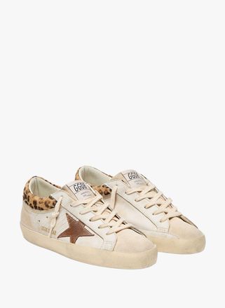 Golden Goose Basket Super Star &agrave; d&eacute;tail imprim&eacute; en cuir