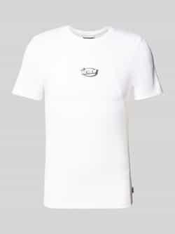 Review T-Shirt mit Label-Print