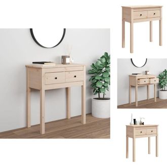 vidaXL Konsolentisch 70x35x75 cm Massivholz Kiefer - Massivholzm&ouml;bel - Wohnzimmerm&ouml;bel - Kiefernholztisch - Kommode - Sideboard